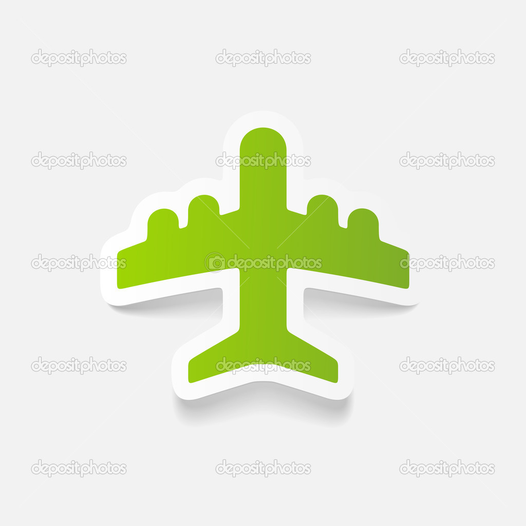 Realistic design element: plane Stock Vector by ©Palau83 44090765