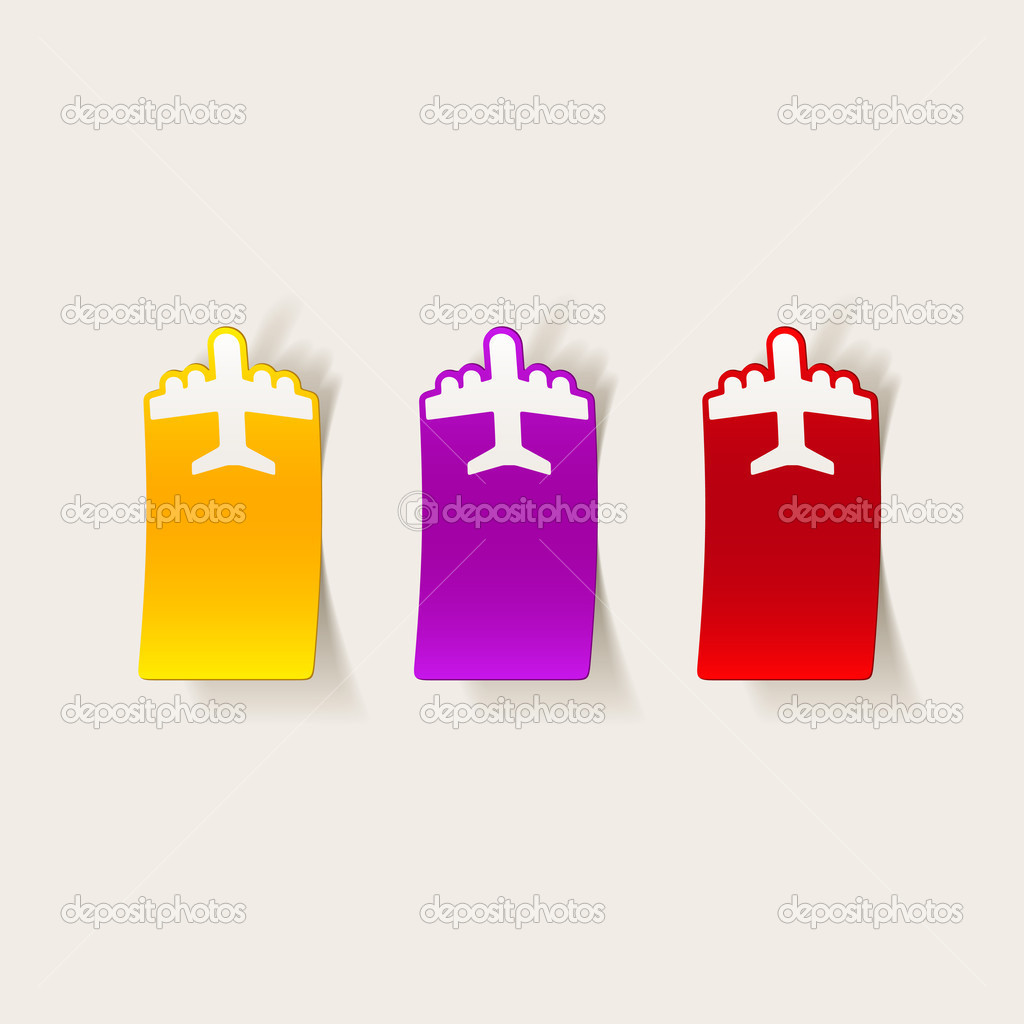 Realistic design element: plane Stock Vector by ©Palau83 44091027
