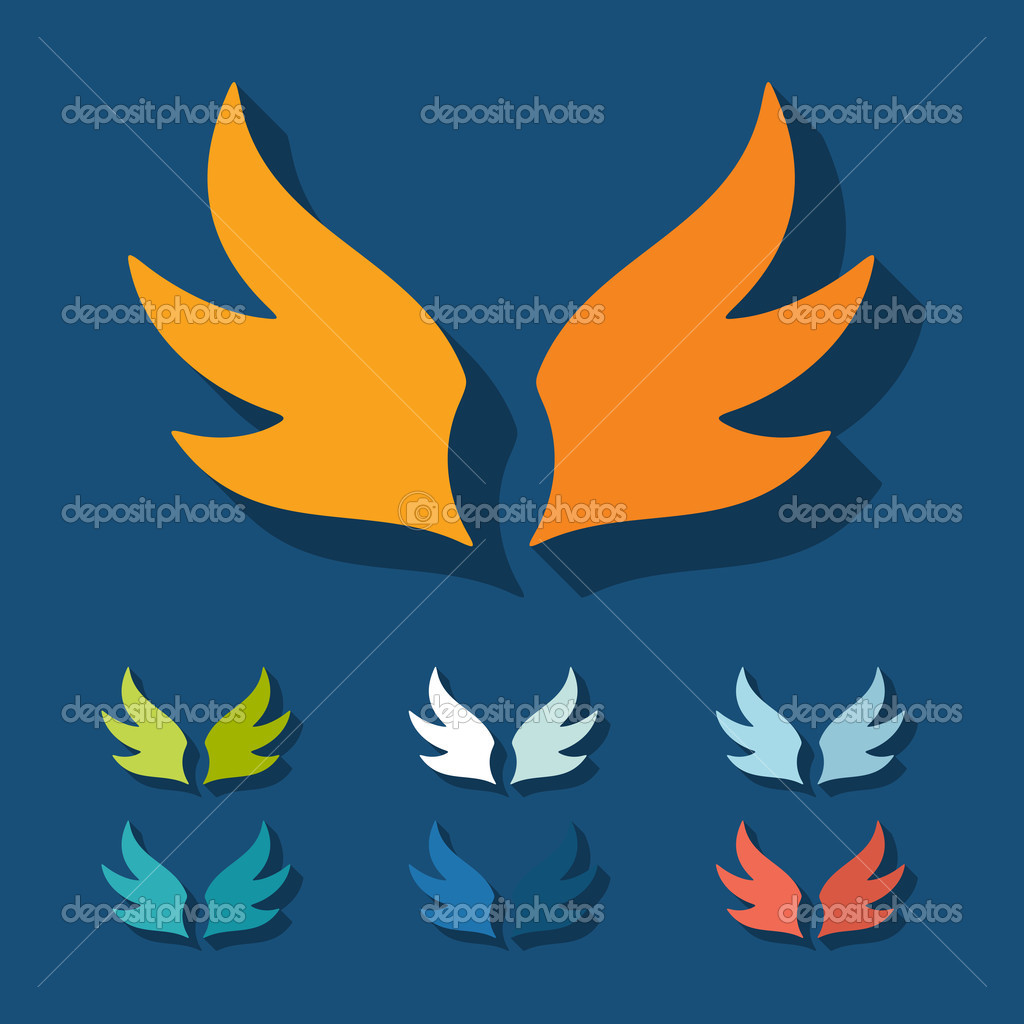 Flat design: wing Stock Vector Image by ©Palau83 #45092425