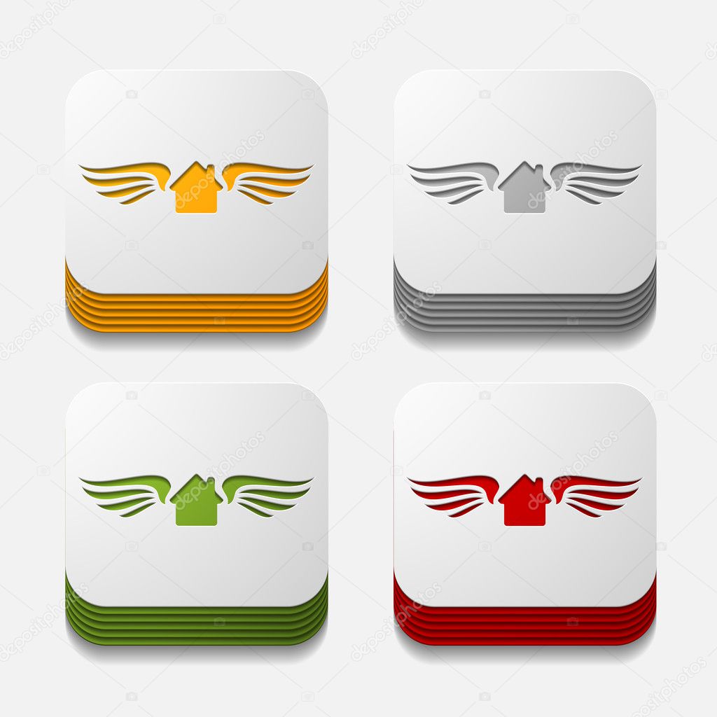 Square button: house Stock Vector Image by ©Palau83 #45802209