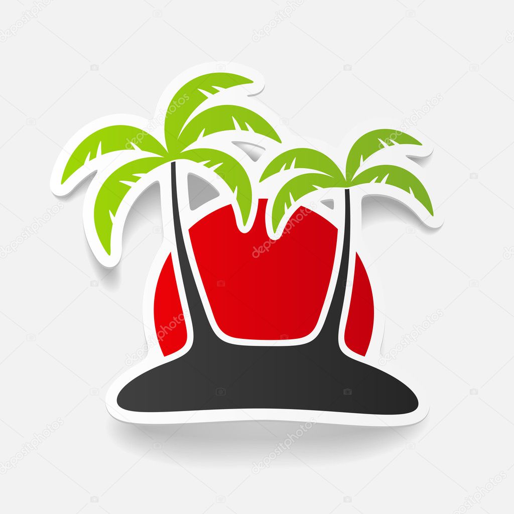 Realistic design element: palm Stock Vector by ©Palau83 46278487