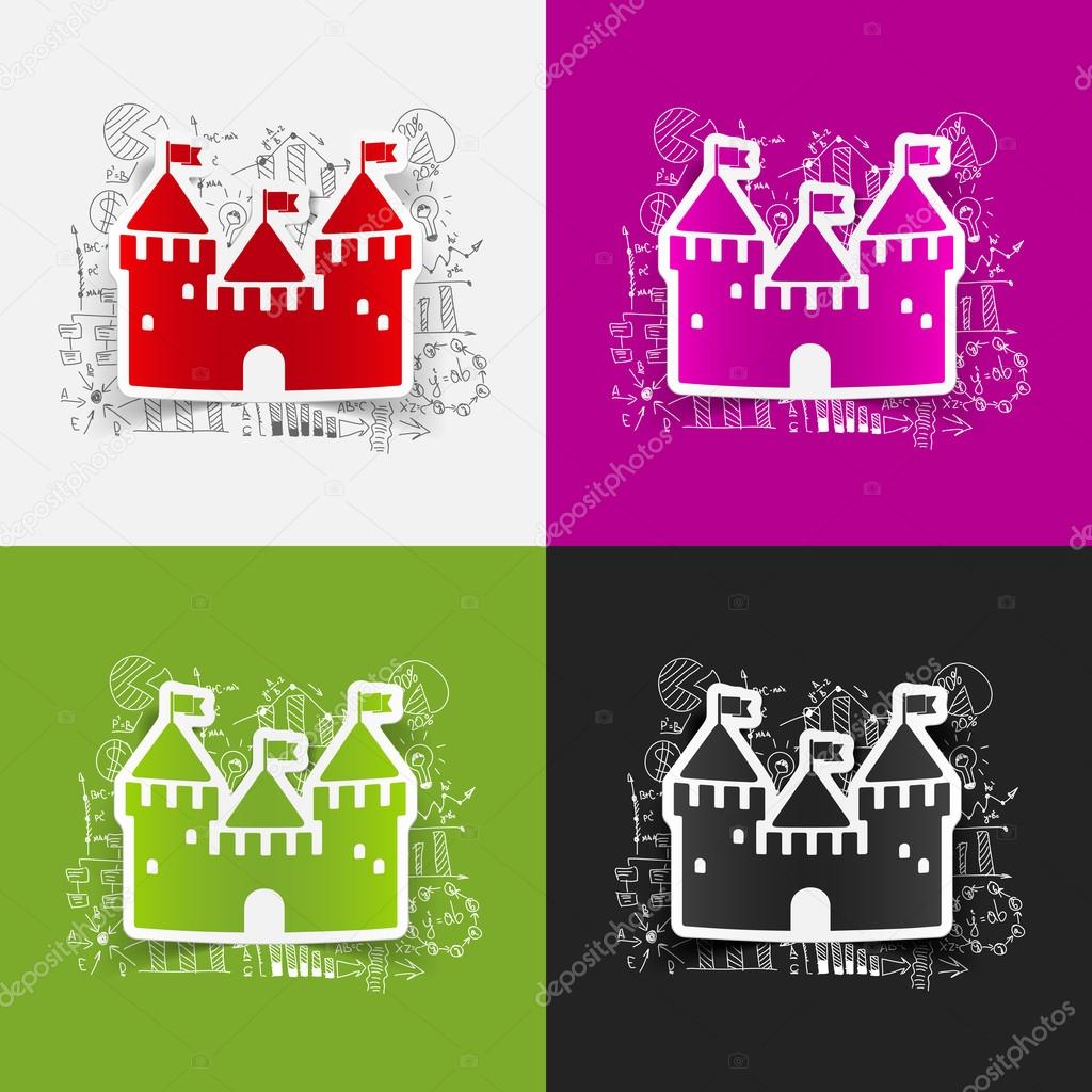 Fortress stickers set Stock Vector by ©Palau83 48920267