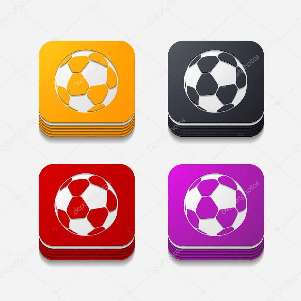 Soccer ball button Stock Vector Image by ©Palau83 #49208257