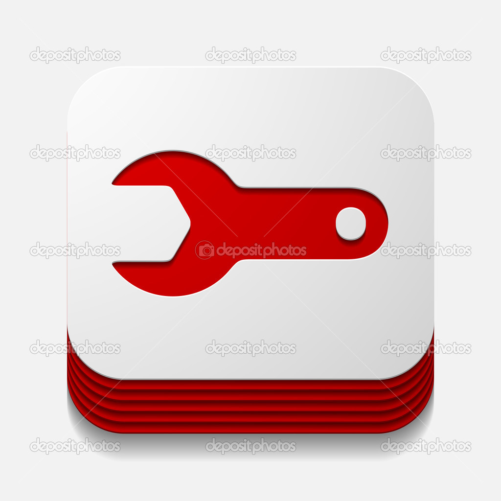 Wrench button Stock Vector Image by ©Palau83 #49626235