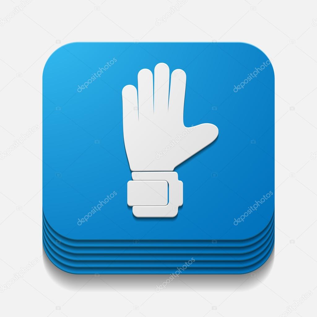 Goalkeeper gloves Stock Vector Image by ©Palau83 #50394841