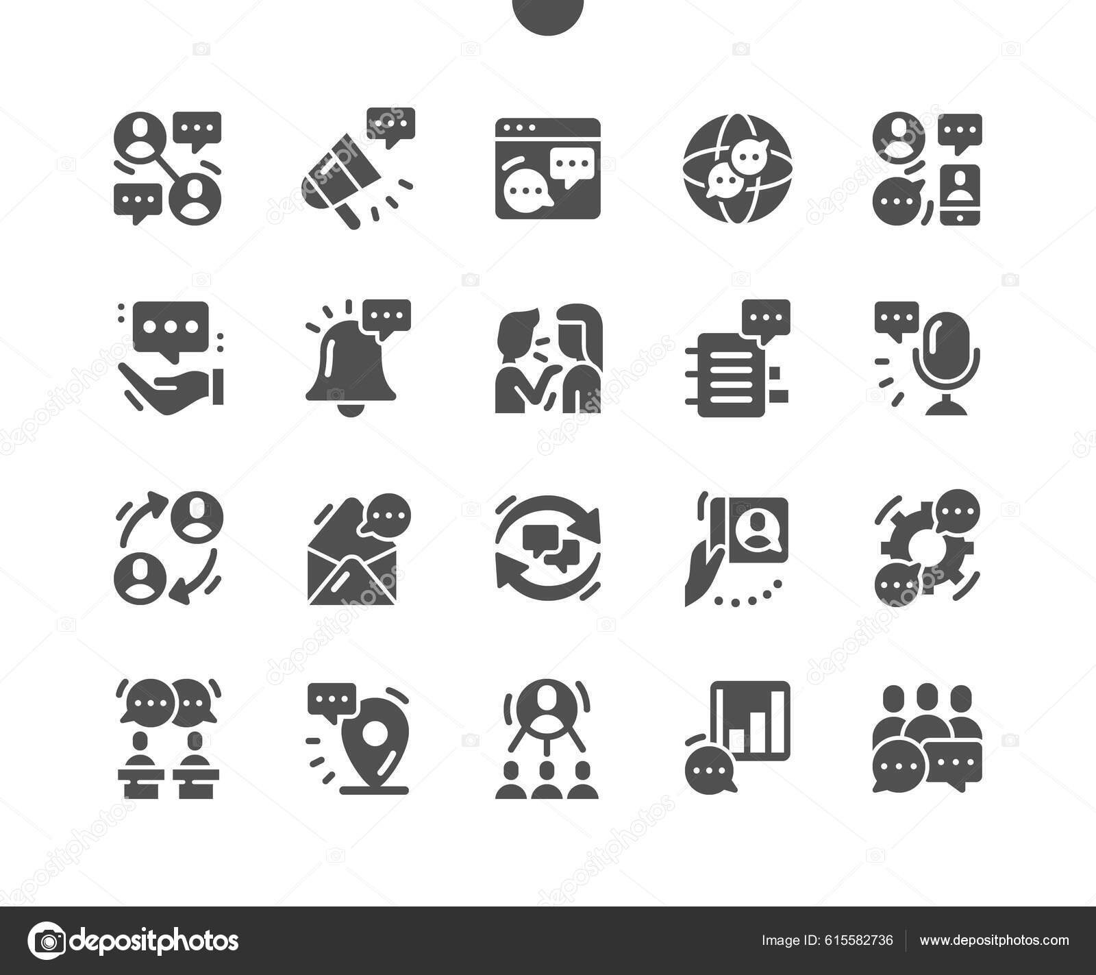 Discussion Speech Bubble Dialogue Message Video Call Talking Speak ...