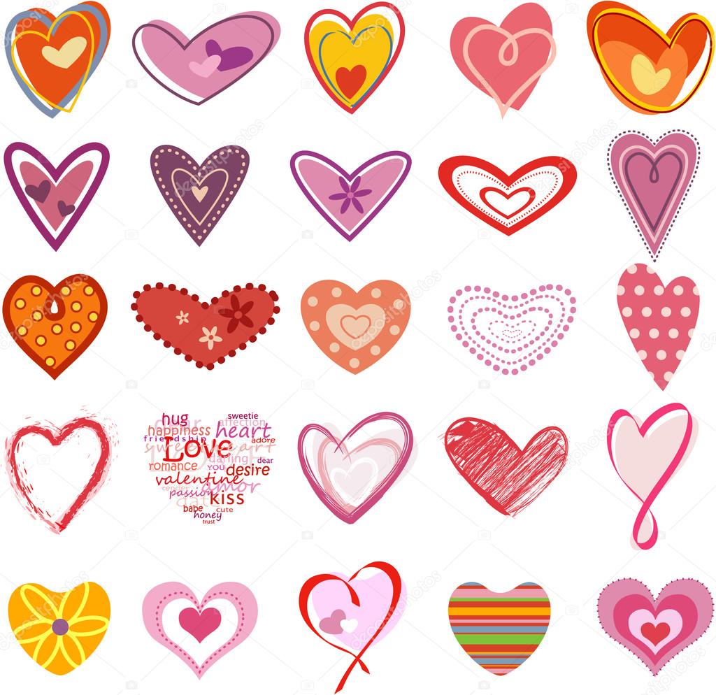 Trendy hearts Stock Vector Image by ©beatabecla #19405295