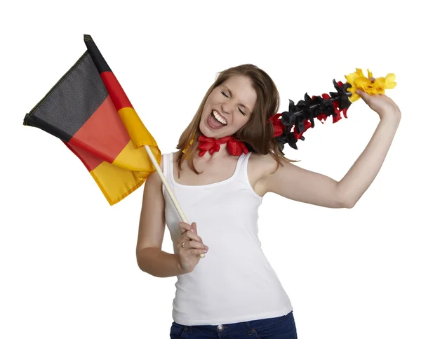 Woman shows german flag Stock Photo by ©Sehenswerk 44422121
