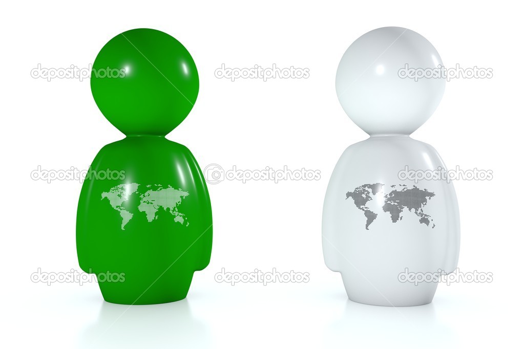 3d humans with world Stock Photo by ©dampoint 19432549