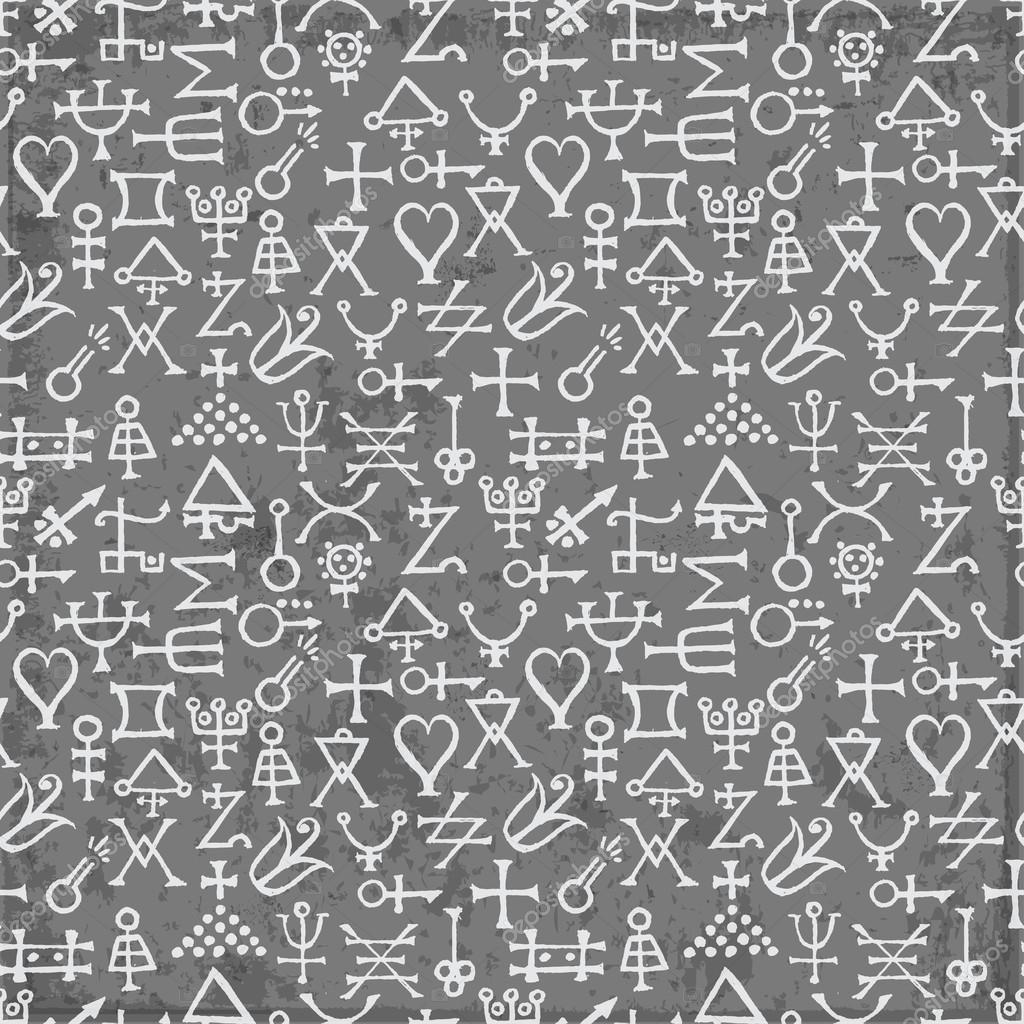 Alchemy symbols pattern — Stock Vector © Elinacious #35335057