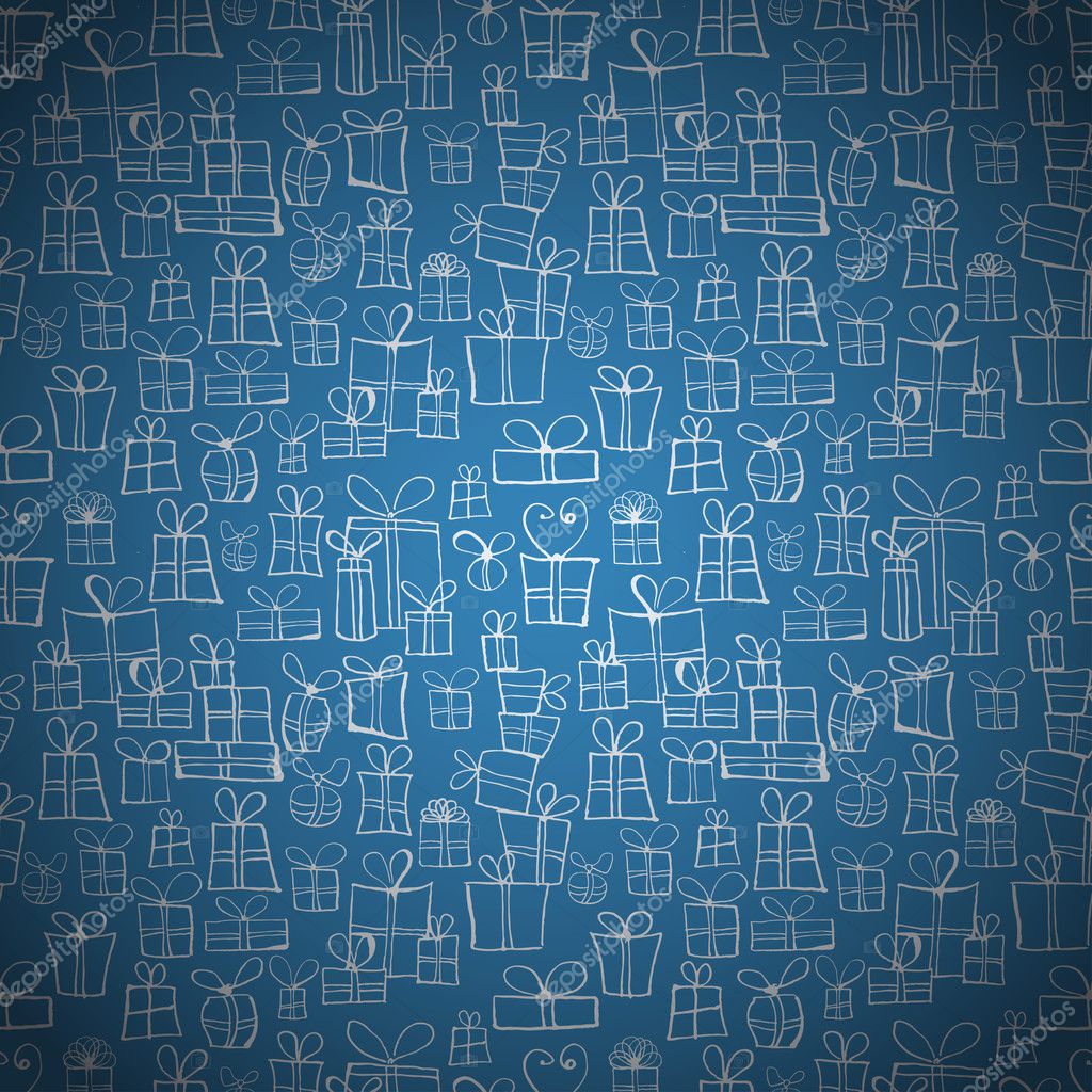 Blue texture with gift boxes. Stock Vector by ©Elinacious 35335659