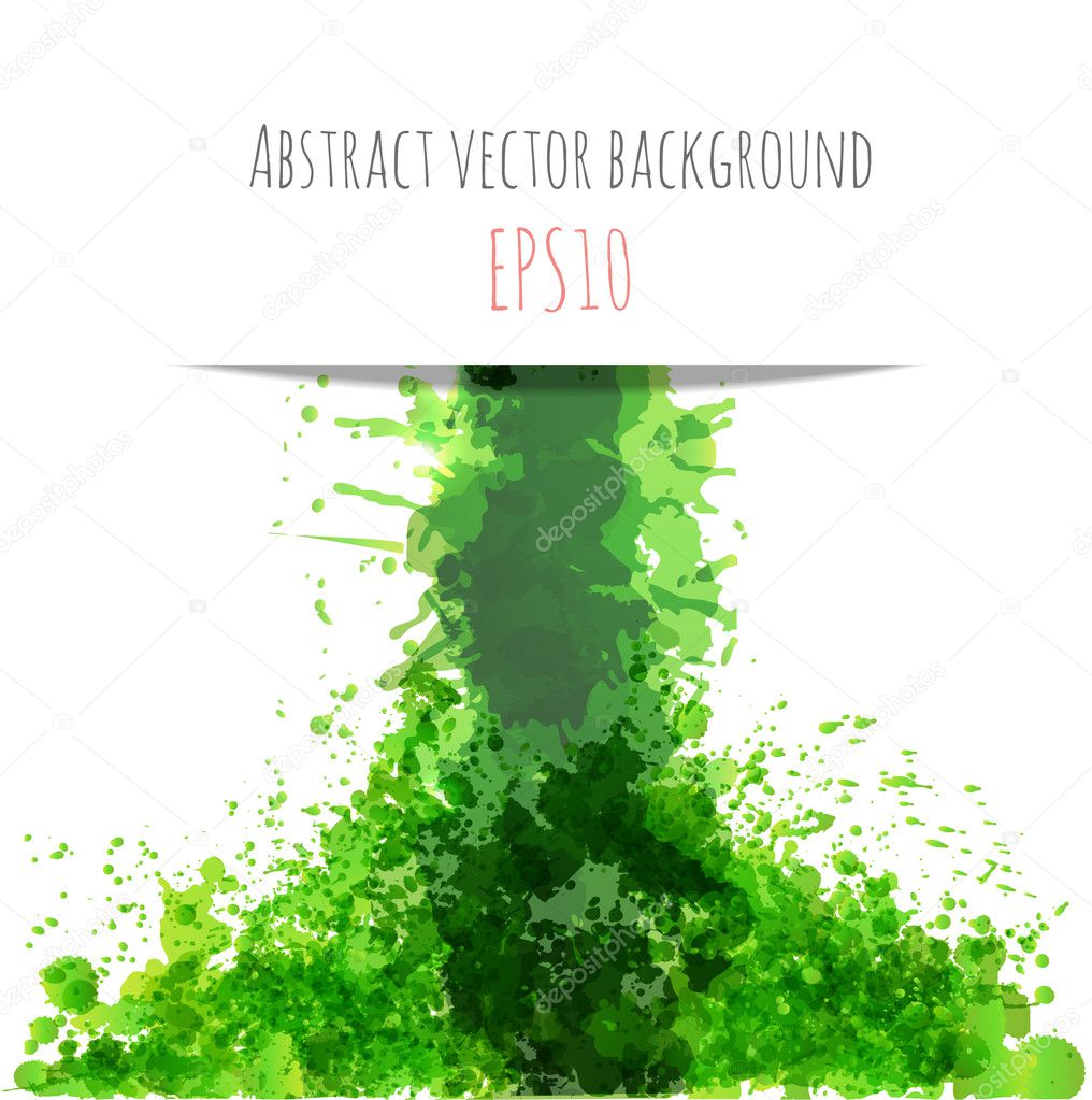 Big green splash on white background. Stock Vector by ©Elinacious 35336385