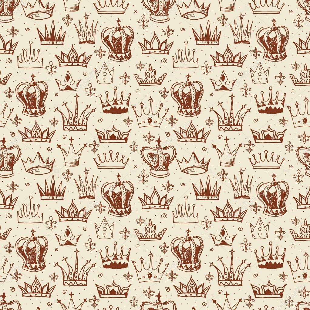 Seamless background with crowns. Stock Vector Image by ©Elinacious ...