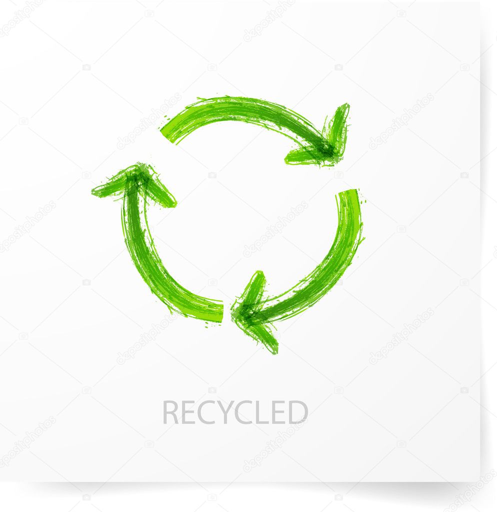 Card with recycle sign Stock Vector Image by ©Elinacious #35661673
