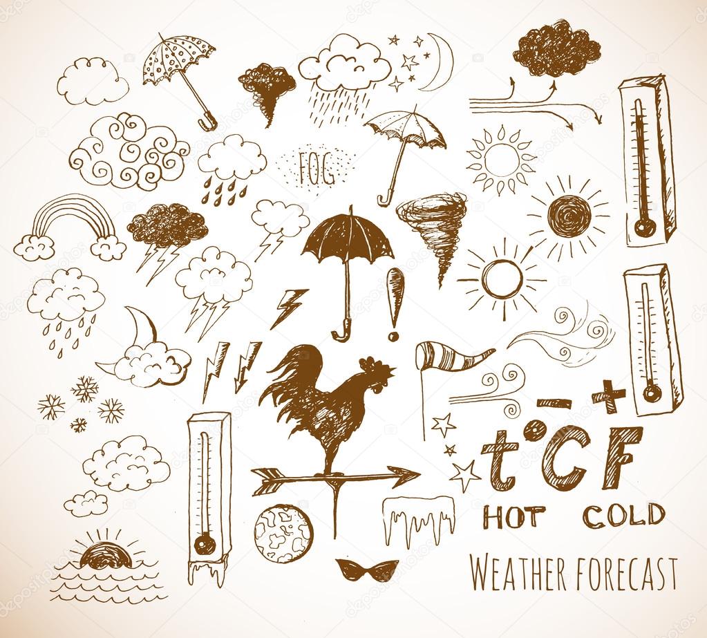Weather symbols Stock Vector by ©Elinacious 39692935
