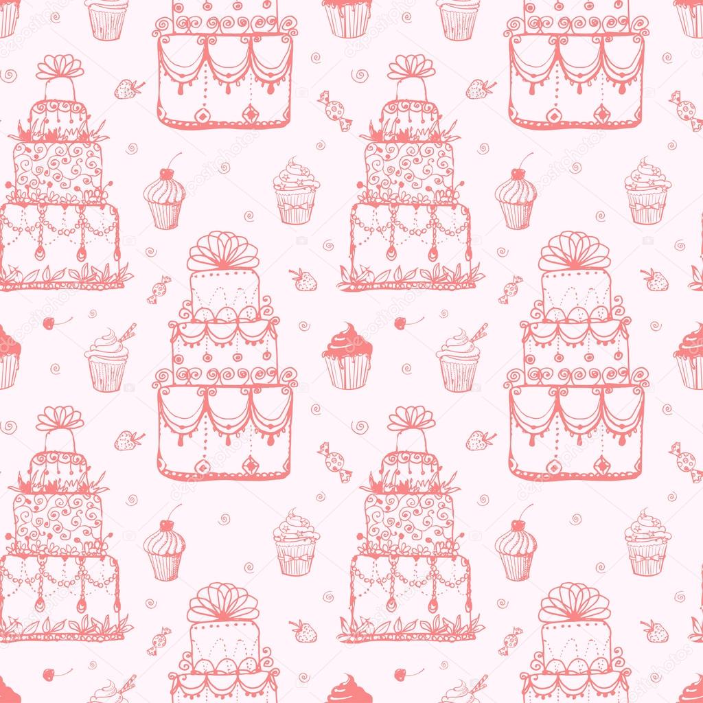 Texture with cakes Stock Vector Image by ©Elinacious #46943675