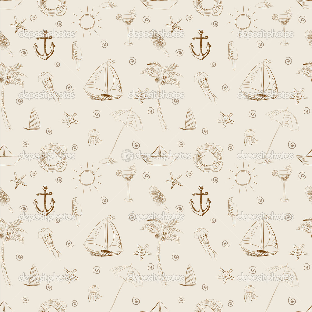 Seamless summer background Stock Vector by ©Elinacious 49940919