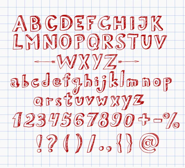 Doodle pen sketch font Stock Vector Image by ©Elinacious #48728223