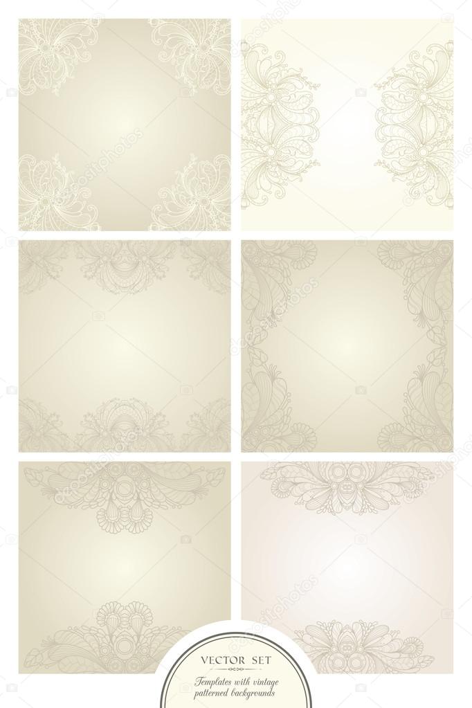 Vintage patterned backgrounds Stock Vector by ©misTery 34812803