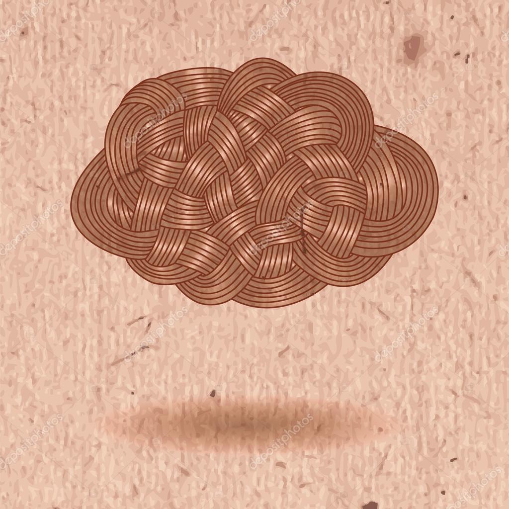 Interlacing. Tangle of hair. — Stock Vector © Baksiabat #38372015