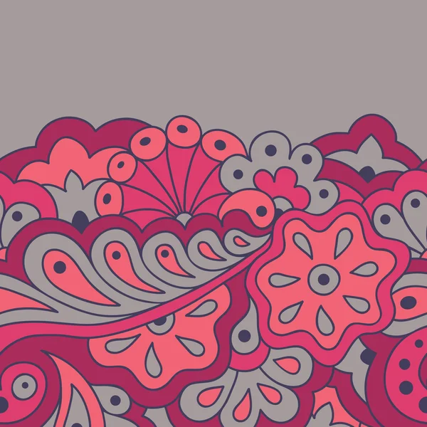 Psychedelic Flowers and Swirls Notebook Doodle Vector — Stock Vector ...