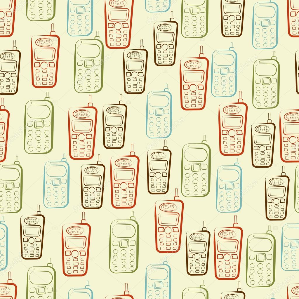 Old phones seamless vector background. Stock Vector by ©Ulvur 19885733