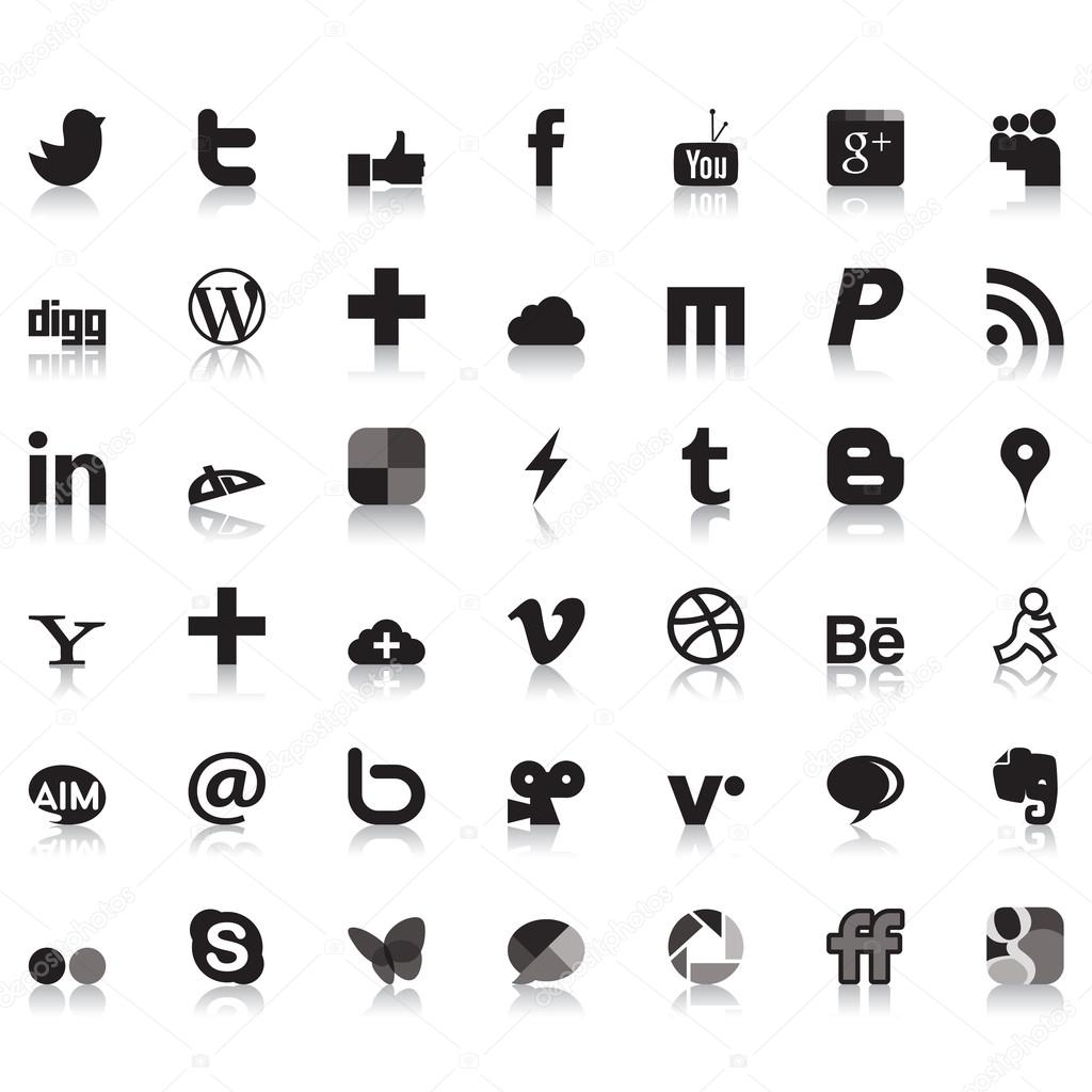 Social network icons — Stock Vector © LucaLuppi #23212460