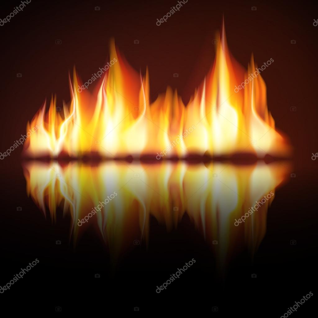 Burning fire flame on black background Stock Vector Image by ©LucaLuppi ... Burning fire flame on black background Stock Vector Image by ©LucaLuppi ...