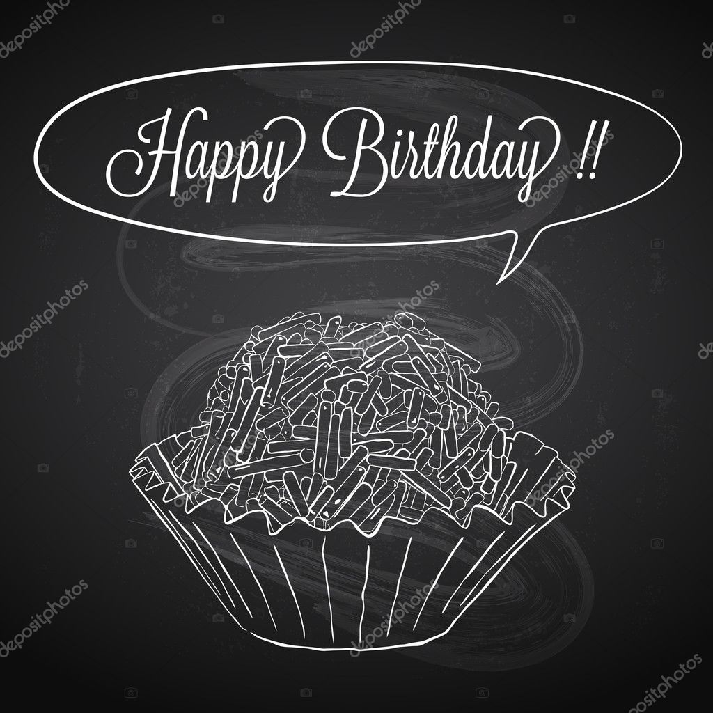 Brigadier caramelo dibujo sobre pizarra de tiza - Ilustraci n vectorial para el dise o de ...