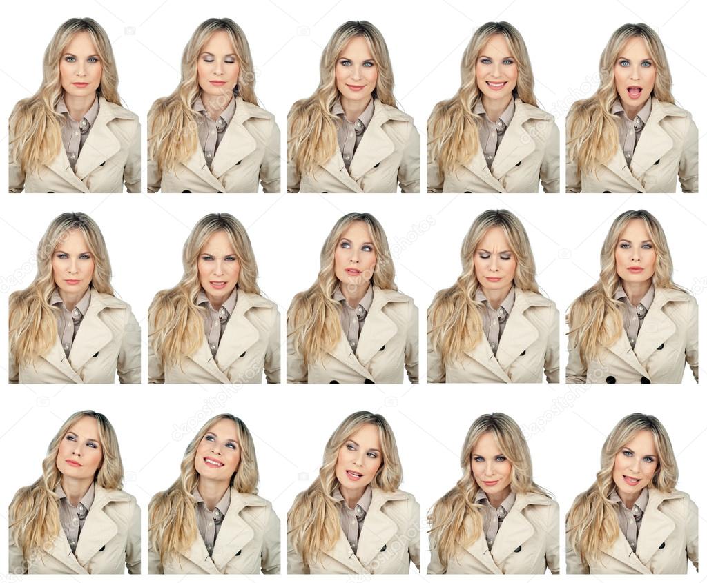 Woman facial expressions — Stock Photo © bertys30 #19678567