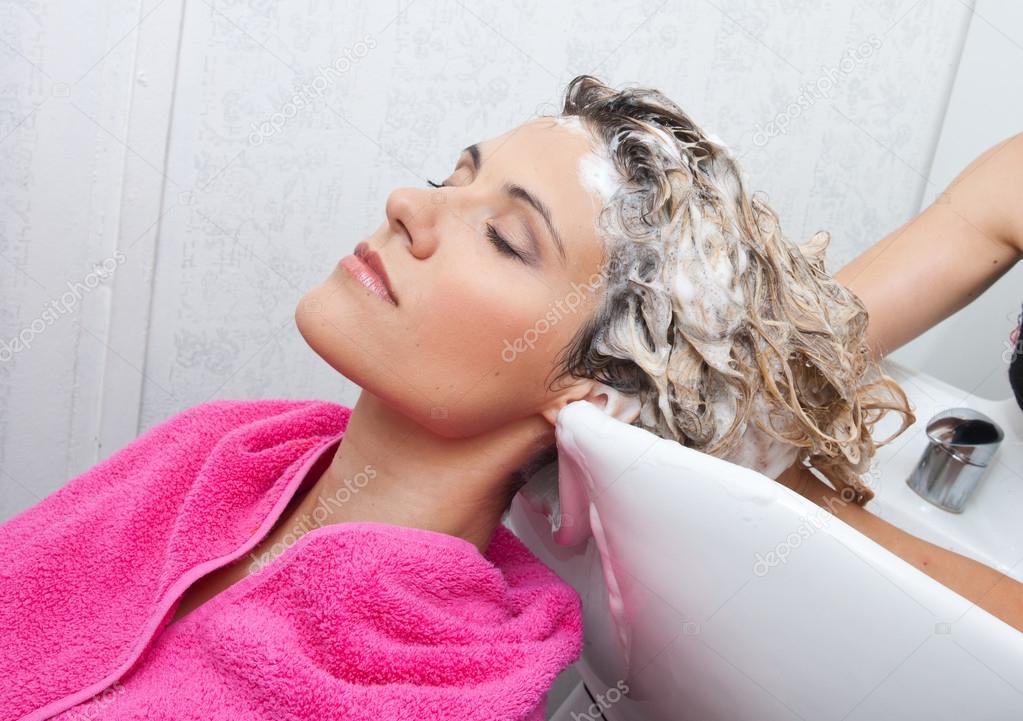 Washing hair Stock Photo by ©bertys30 21446153