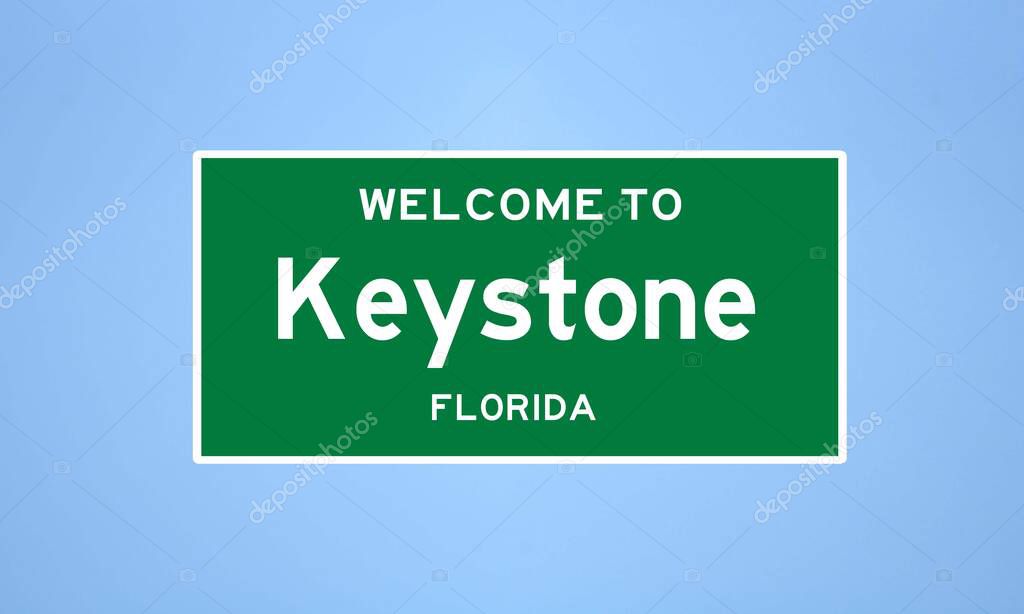 Keystone, Florida ciudad l mite de la se al. Se al de la ciudad de los ...