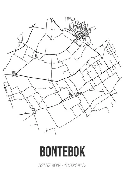 Resumen del plano de Bontebok situado en Fryslan municipio de ...