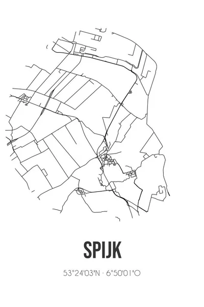 Resumen del plano de Spijk situado en Groningen municipio de Delfzijl ...