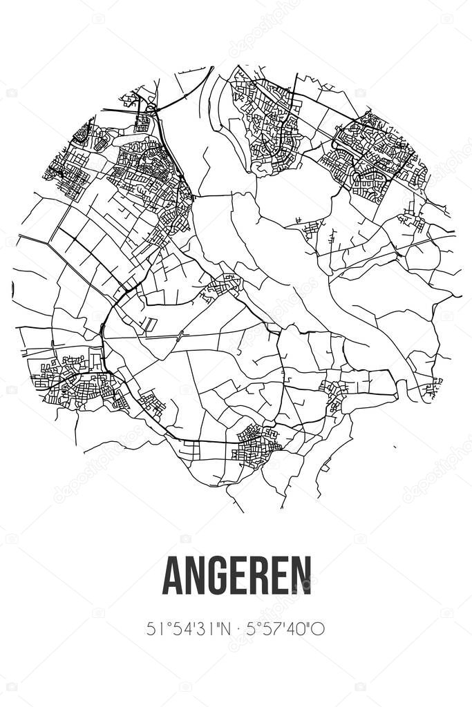 Resumen el mapa de Angeren situado en Gelderland municipio de ...
