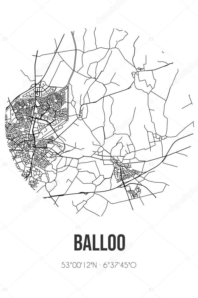Resumen del plano de Balloo situado en Drenthe municipio de Aa en Hunze ...