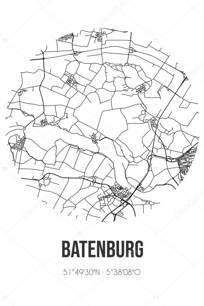 Resumen del plano de Batenburg situado en Gelderland municipio de ...