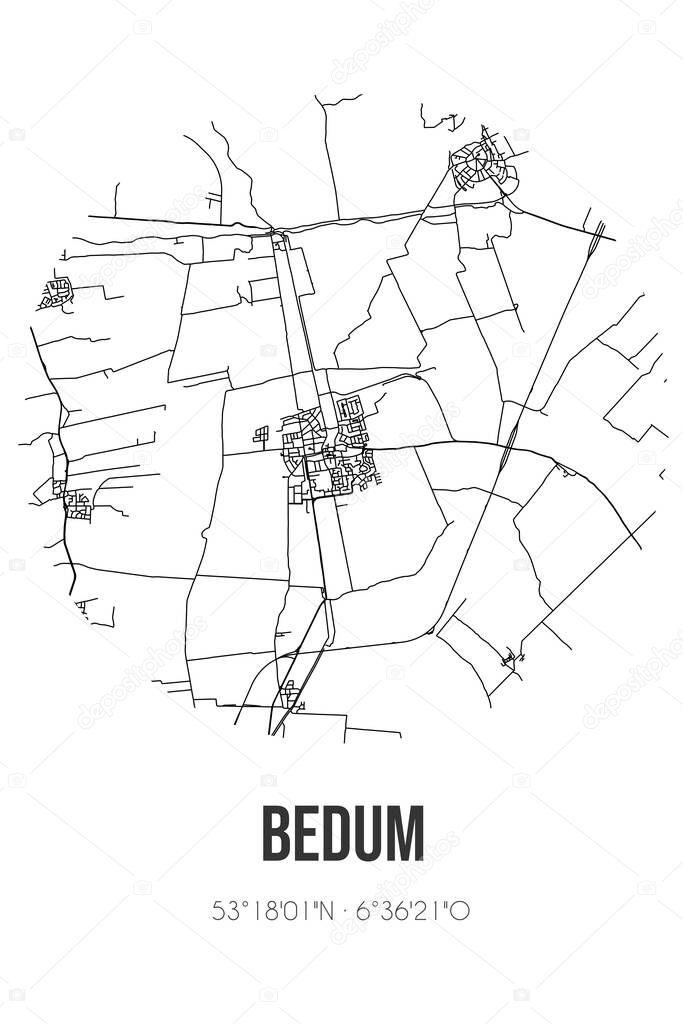 Resumen del mapa de calle de Bedum situado en Groningen municipio de ...