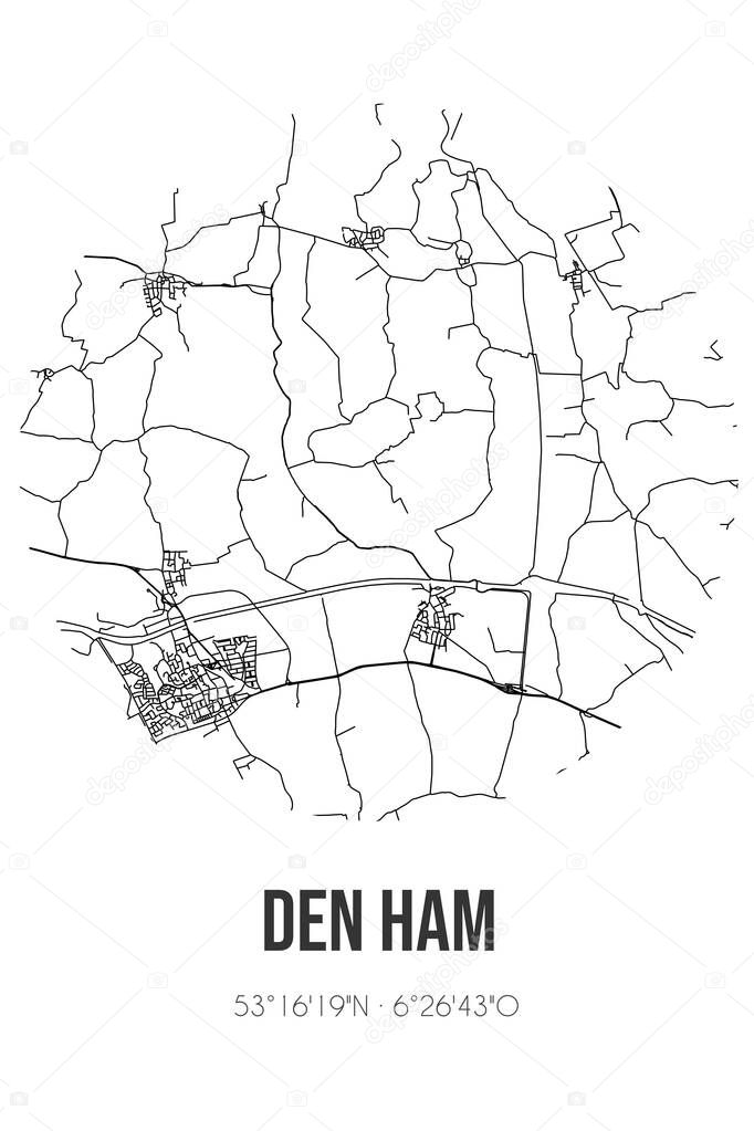 Resumen del plano de Den Ham situado en Groningen municipio de ...