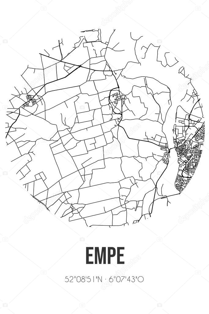 Resumen el mapa de Empe situado en Gelderland municipio de Brummen ...