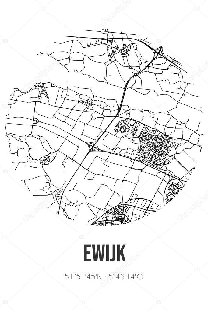 Resumen del plano de Ewijk situado en Gelderland municipio de Beuningen ...