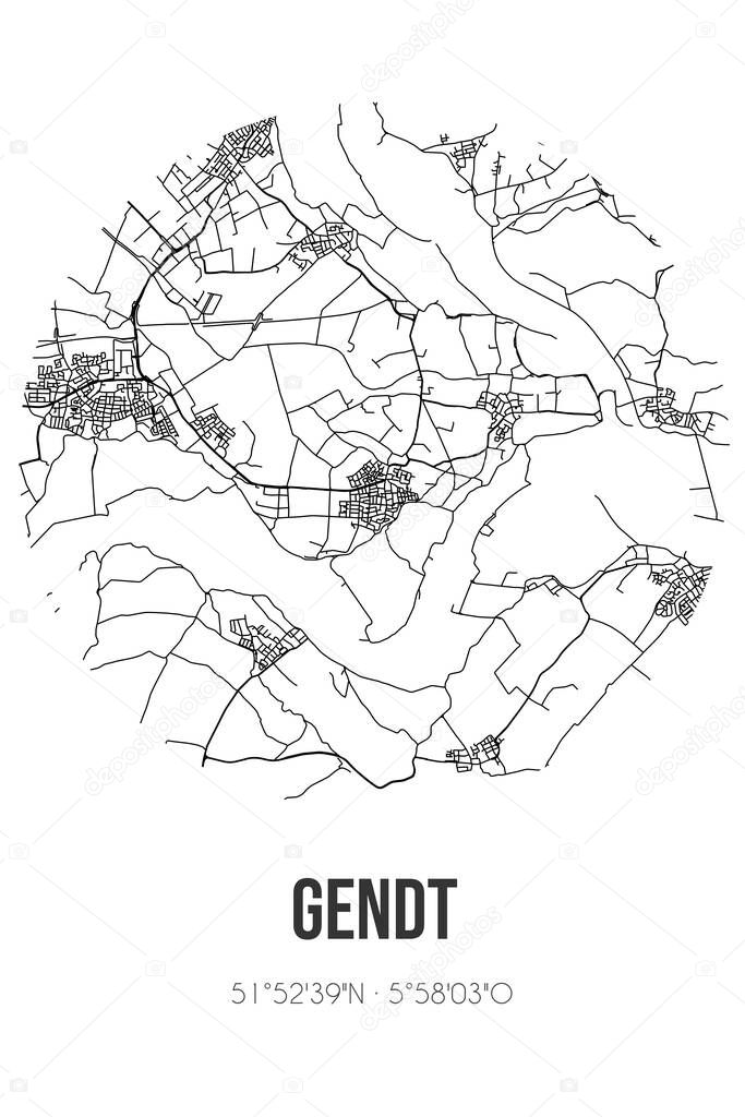 Resumen del plano de Gendt situado en Gelderland municipio de ...