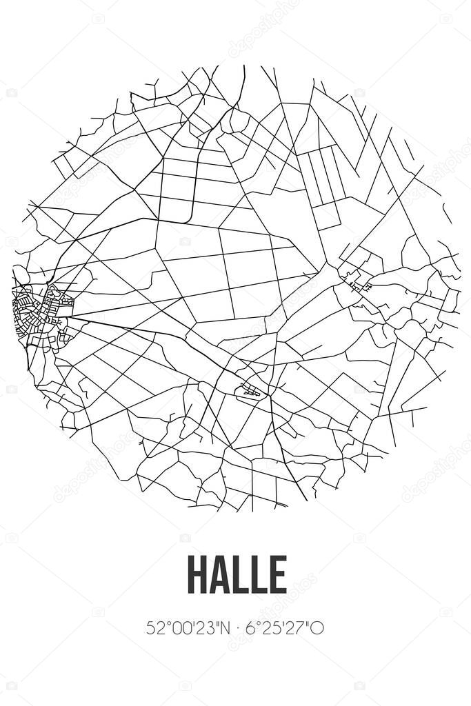 Resumen el mapa de Halle situado en Gelderland municipio de Bronckhorst ...