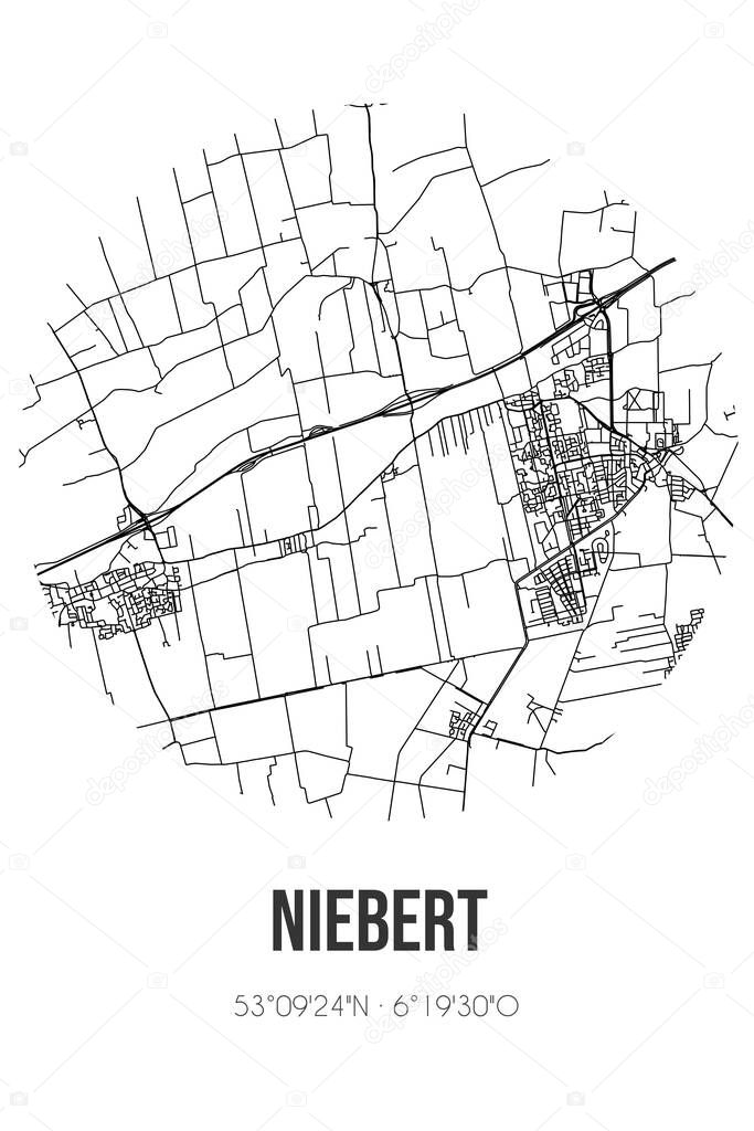 Resumen del mapa de calle de Niebert situado en Groningen municipio de ...
