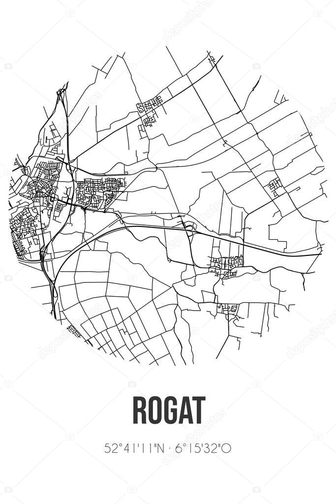 Resumen del mapa callejero de Rogat situado en Drenthe municipio de ...