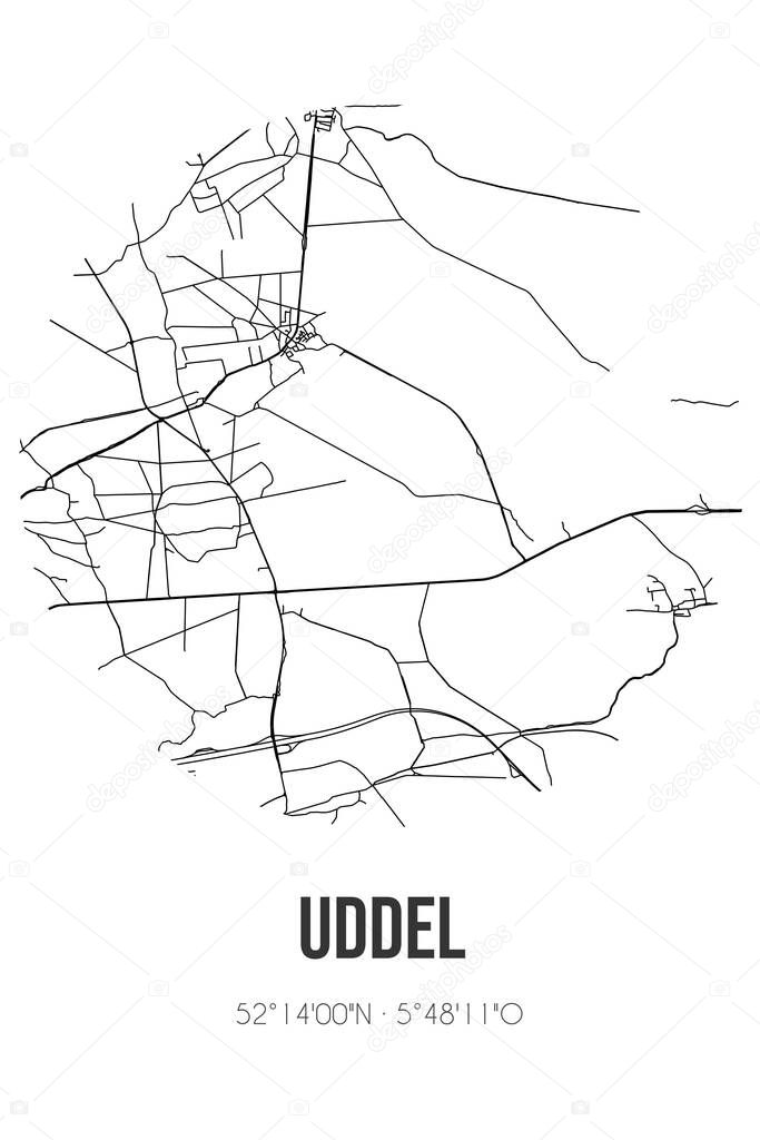 Resumen del plano de Uddel situado en Gelderland municipio de Apeldoorn ...