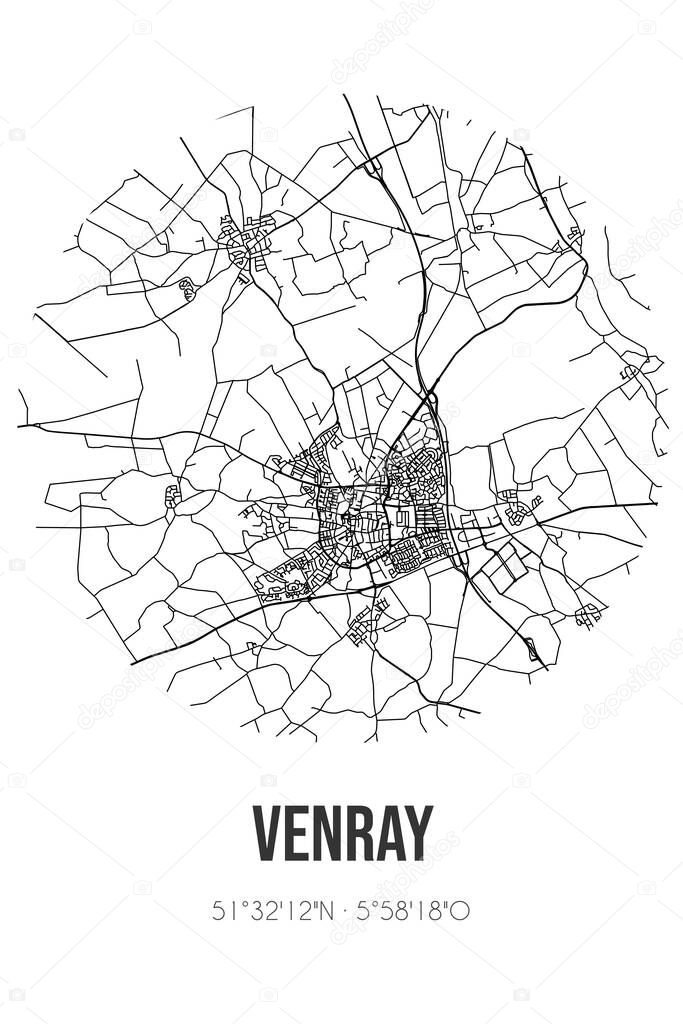 Resumen del mapa callejero de Venray situado en Limburgo municipio de ...