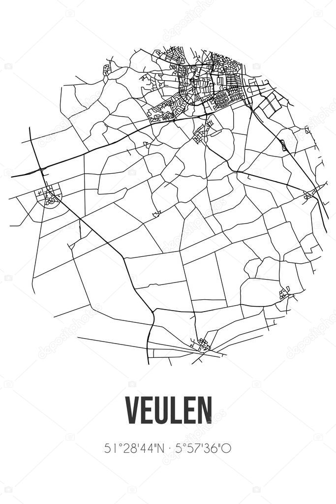 Resumen el mapa de Veulen situado en Limburgo municipio de Venray. Mapa ...