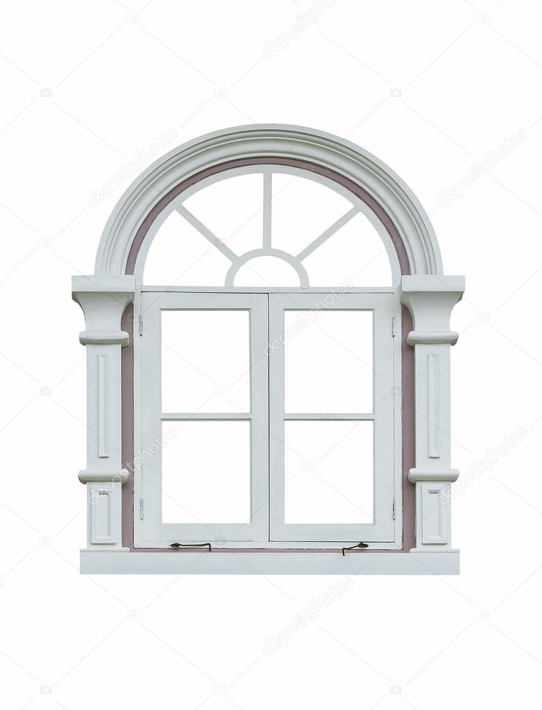 Classic window frame on white — Stock Photo © manusy #37698147