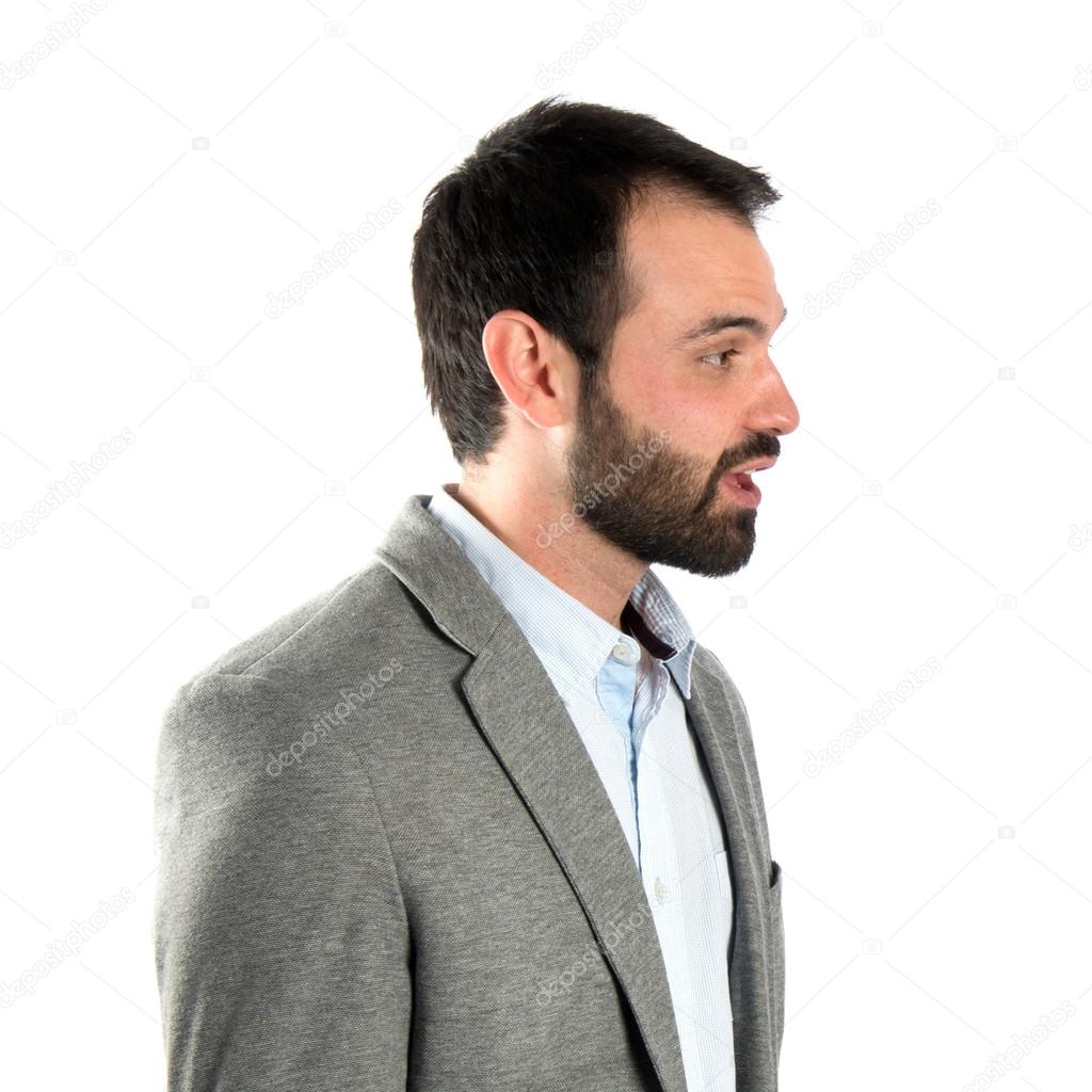 People Talking White Background
